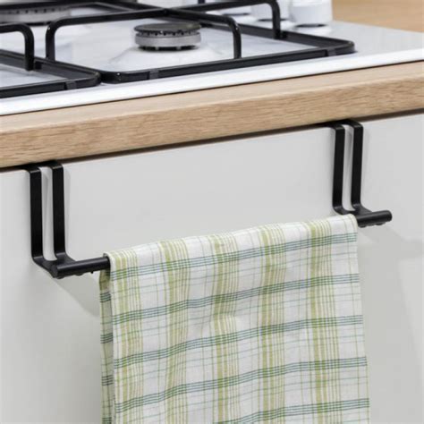 Держатель для полотенец на дверцу цвет чёрный