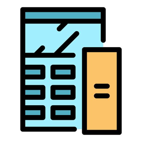 Premium Vector Scientific Calculator Icon Outline Scientific Calculator Vector Icon Color Flat