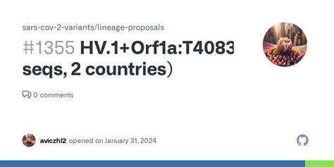 HV 1 Orf1a T4083M S G482S 55 Seqs 2 Countries Issue 1355 Sars