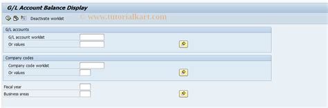 FS NA SAP Tcode Display Balances