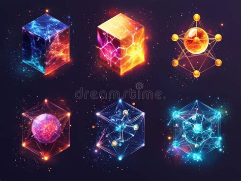 Exploring Chemical Bonds And Molecular Structures Through An Abstract Poly Art Style Design