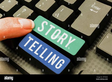 Text Caption Presenting Story Telling Word Written On Narrative Style