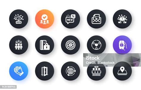 최소 직원 그룹 집합 차단된 카드 및 웹 개발을 위한 거부 문자 플랫 아이콘입니다 디자인을 위해 벡터 개발에 대한 스톡 벡터 아트 및 기타 이미지 Istock