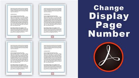 How To Change Display Page Number In Pdf Using Adobe Acrobat Pro
