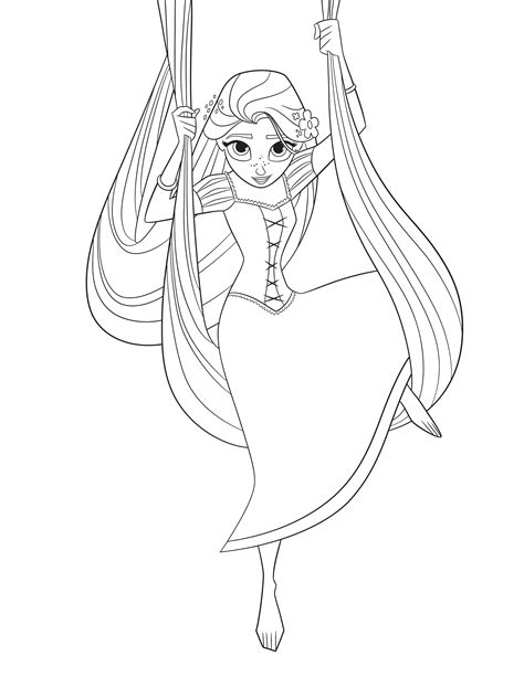 Rapunzel And Cassandra Coloring Pages