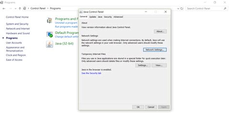 java control panel on windows