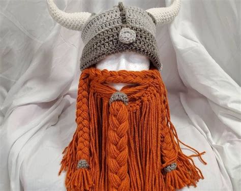 Made To Order Viking Dwarven Hat With Long Beard Etsy