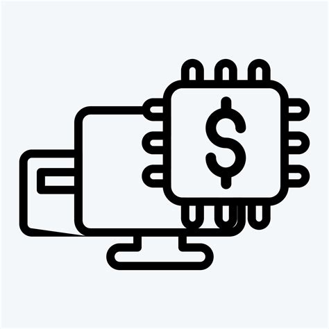 Icon Fintech Technology Suitable For Education Symbol Line Style Simple Design Editable