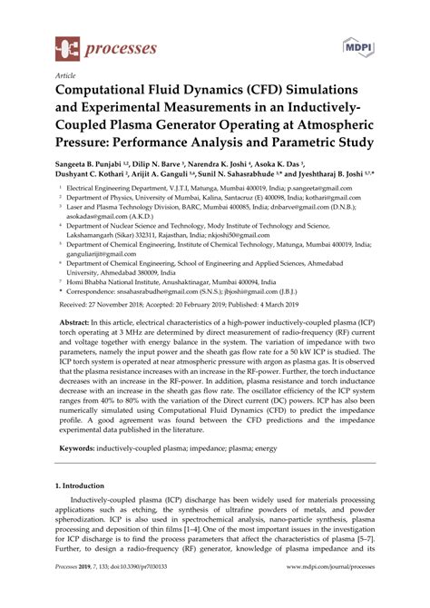 Pdf Computational Fluid Dynamics Cfd Simulations And Experimental
