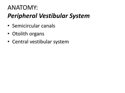 Ppt Vestibular Disorders Powerpoint Presentation Free Download Id 1846665