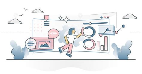 Digital Transformation And Technological Integration Dark Outline Concept Vectormine