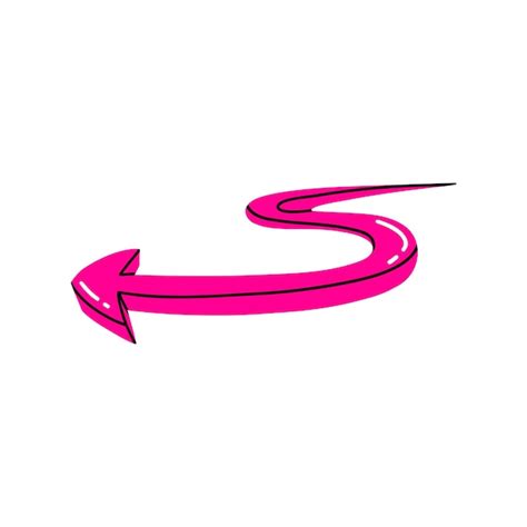 Premium Vector Pink Rounded Arrow Colorful Pointer Marker Illustration