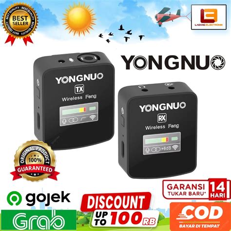 Jual Yongnuo Feng 2 4g Wireless Laple Microphone Condenser Wireless Lavalier Mic System For