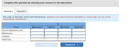 solved exercise 11 30 algo cost allocation step method