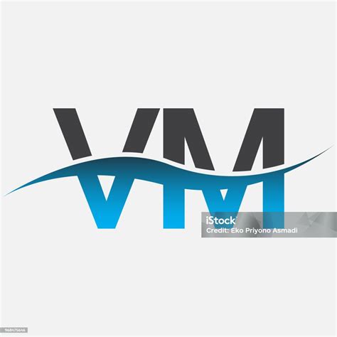 초기 문자 로고 회사 이름 블루와 블랙 색상 Swoosh 디자인 0명에 대한 스톡 벡터 아트 및 기타 이미지 0명 개념 개념과 주제 Istock