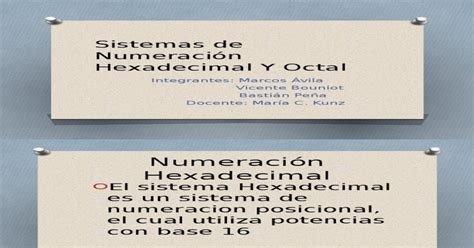Sistemas De Numeración Hexadecimal Y Octalpptx Download Pdf