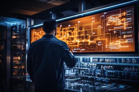 Engineer Analyzing Manufacturing Data Premium Ai Generated Image