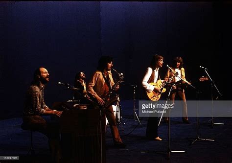 Moody Blues Perform On Stage L R Mike Pinder Graeme Edge Ray
