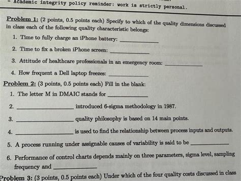 solved problem 1 2 points 0 5 points each specify to