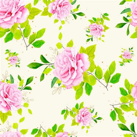 Free Vector Floral Ornament Seamless Pattern