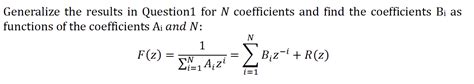 Solved Given The Following Z Function And Using Polynomial