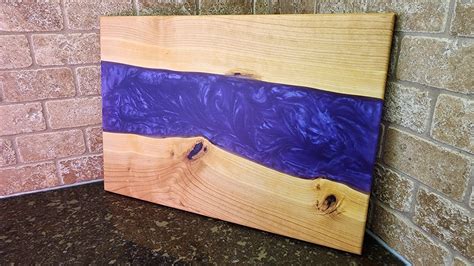 Cherry Wood And Purple Epoxy Charcuterie Epoxy Concepts