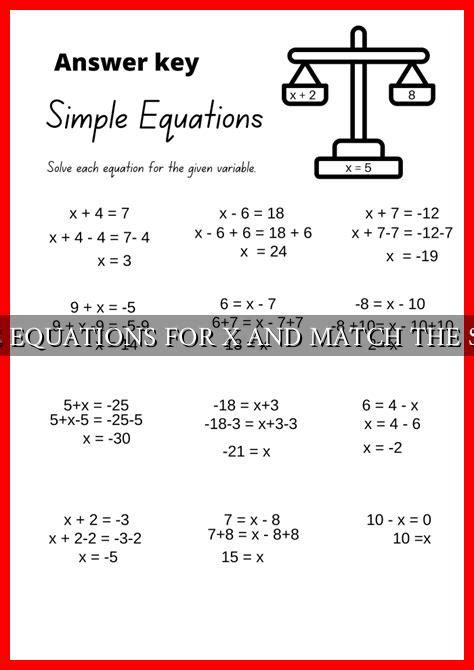 Solve The Equations For X And Match The Solutions Wadaef