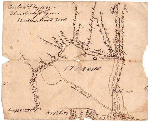 [map Of A Section Of Wayne County Nc] By Britton Hood Jr 1842 Map