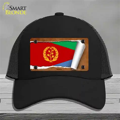 Eritrea Flag Scroll Novelty License Plate Hat Smart Blonde
