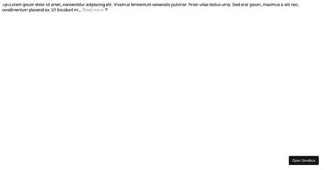 React Read More Read Less Forked Codesandbox