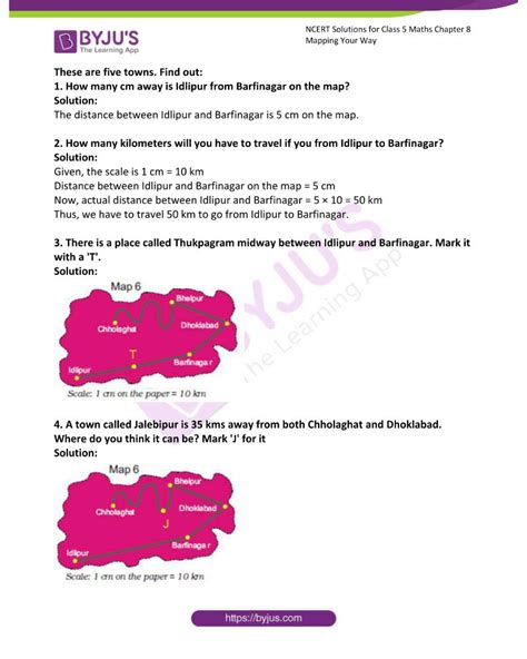 Ncert Solutions Class 5 Maths Chapter 8 Mapping Your Way Free Download