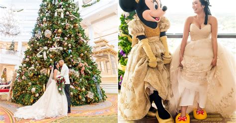 This Couple Had A Holiday Wedding At Walt Disney World Ps Love