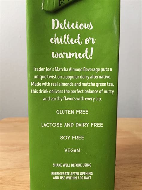Trader Joes Matcha Almond Beverage