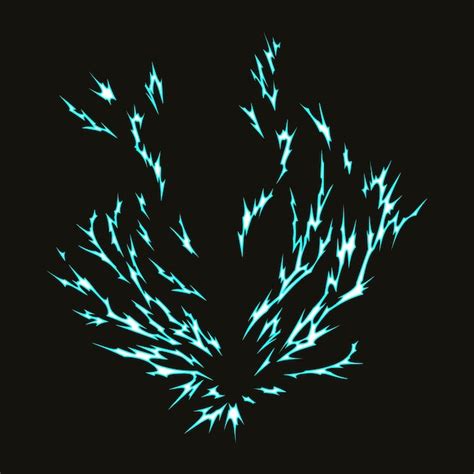 Premium Vector Lightning Impact Energy Effect Cartoon 09