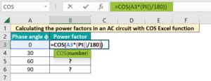 COS Excel Function Formula Examples How To Use