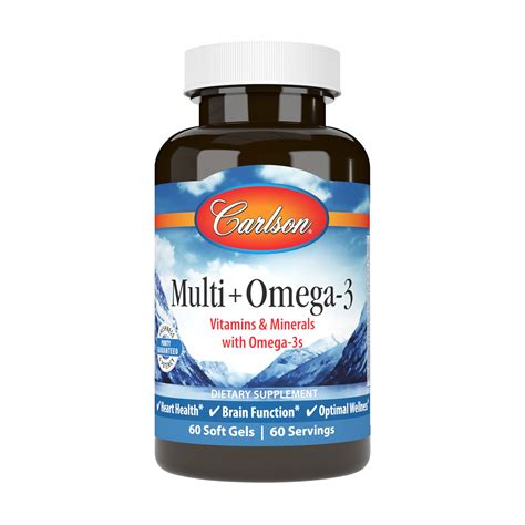 Диетическая добавка в гелевых капсулах Carlson Labs Multi+Omega-3 ...