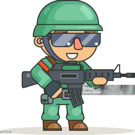 전투 전쟁 Rpg 게임 군인 Heroe 절연 문자 벡터 평면 디자인 벡터 일러스트 레이 션 군사에 대한 스톡 벡터 아트 및 기타