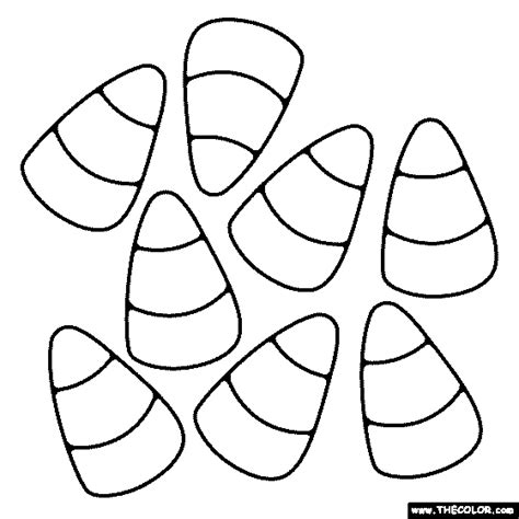 Halloween Candy Corn Coloring Pages Sketch Coloring Page