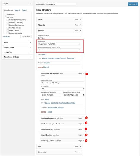 Create Mega Menu HashThemes