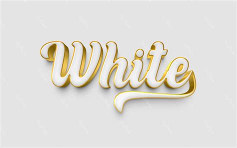 White Cursive Golden 3d Text Effect Free Photoshop Psd File