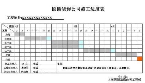配线施工进度表 施工进度表 施工进度表 第4页 大山谷图库