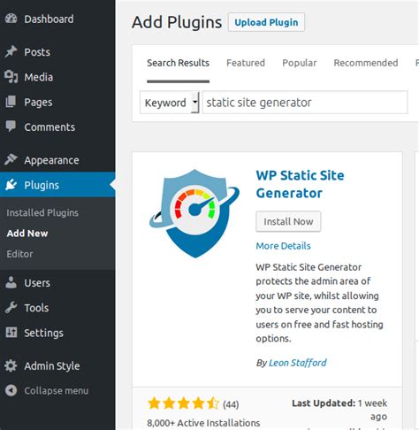 Installation Documentation For Wp Static Site Generator