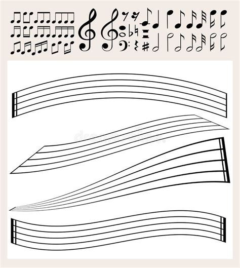 Music Notes And Scale Template Stock Vector Illustration Of Decoration Isolated 101927600