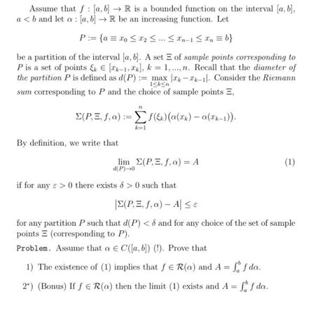 Solved Assume That F Ab → R Is A Bounded Function On