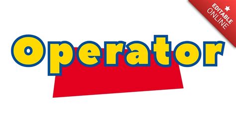 Operator Text Effect Generator