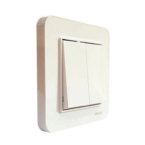 قیمت و خرید کلید دو پل ایران الکتریک مدل ارس رنگ سفید کرمی شاپ