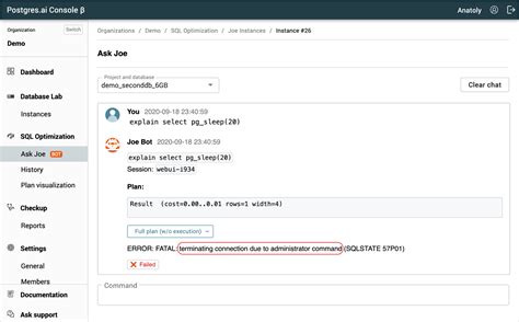 How To Get A List Of Active Queries In A Joe Session And Stop Long Running Queries Postgresai
