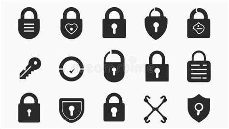 Secure Identity And Access Management Lock Icon For Cybersecurity