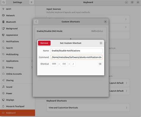 ubuntu enable disable notification keyboard shortcut stanko metodiev