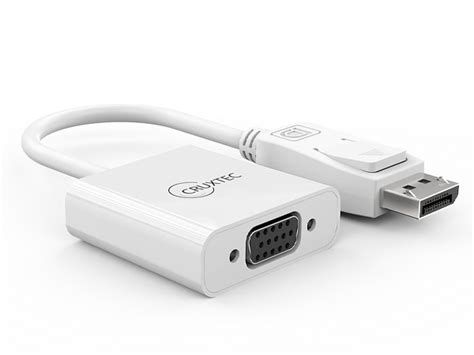 Cruxtec DisplayPort To VGA 1080p Adapter High Quality Display Adapter DTV18 WH